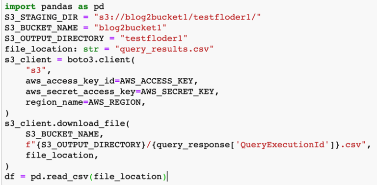 Connecting to AWS Athena Database using Python – UW-Milwaukee Cloud Computing