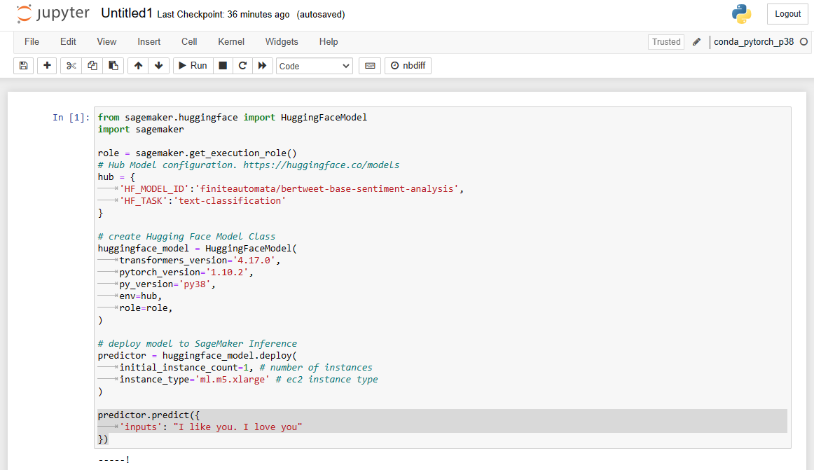 Deploying pretrained machine learning model via AWS SageMaker – UW ...